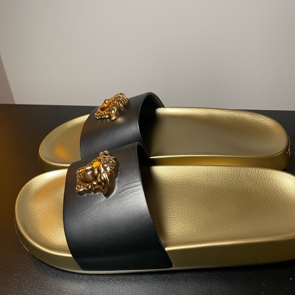 Versace | Shoes | New With Tag Real Authentic Versace Slides Mens Size ...